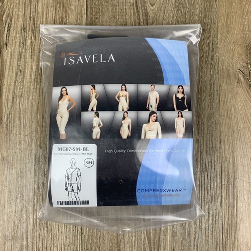 NEW Isavela Compression Garment Men's Body Suit w/ Short Sleeves Mid ...