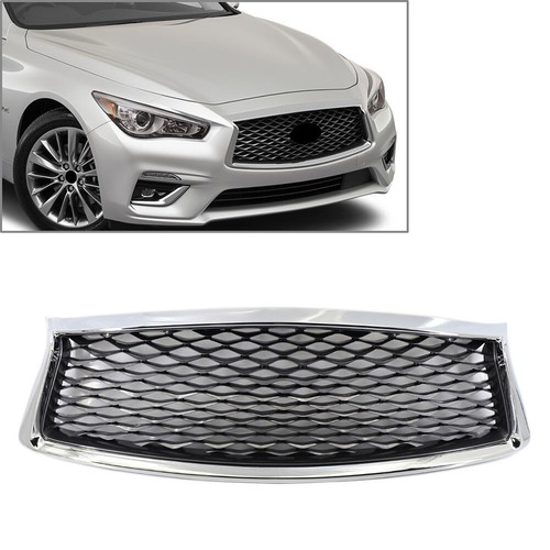 For Infiniti Q50 Q50S 2018-23 Front Bumper Mesh Grille Grill Without ...