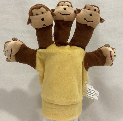 Five Silly Monkeys Jumping on the Bed Story Hand Glove Puppet by Piggy ...