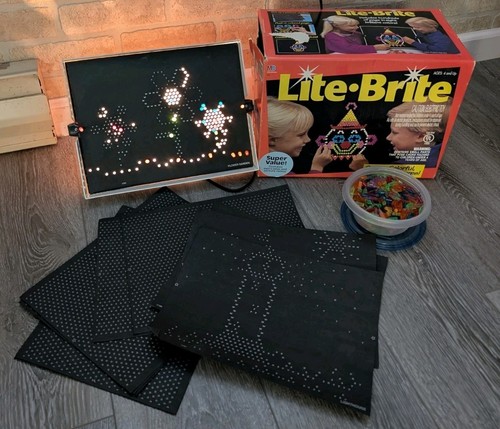 Vintage Lite Brite Milton Bradley Light Bright Toy '93 Extra Pegs 12 Pic Refills | eBay