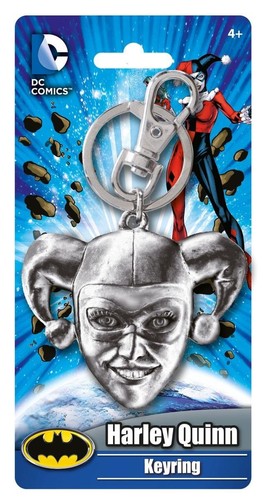 DC Comics Harley Quinn Head Pewter Key Ring 77764450884| eBay