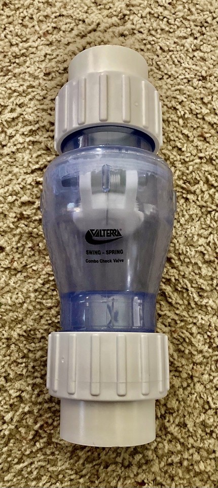 Valterra 200-CU15 PVC Swing/Spring Combination Check Valve, Clear 1.5 ...