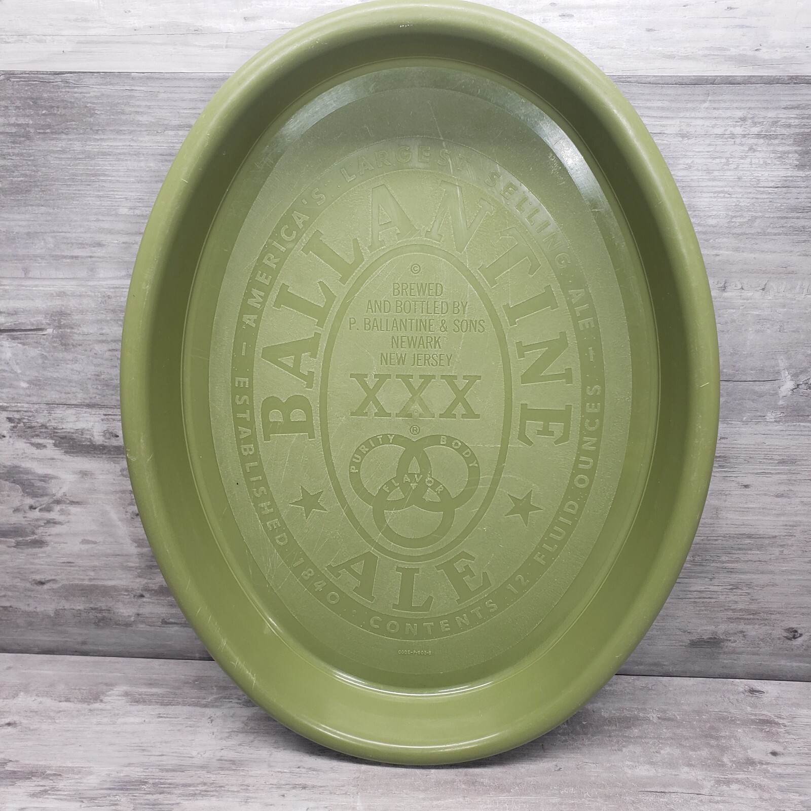 Ballantine Ale Beer Plastic Serving Tray Vintage Bar 15 1/2" x 11 1/2 ...