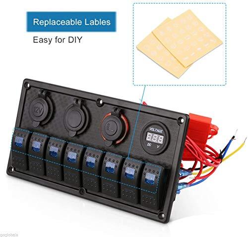 Marine Switch Panel 8 Gang Waterproof Rocker Switch Panelboat Rocker ...