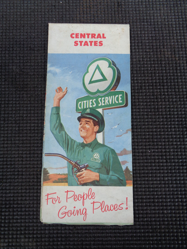 Vintage CITIES SERVICE Road Map CENTRAL STATES 1961 Central United ...