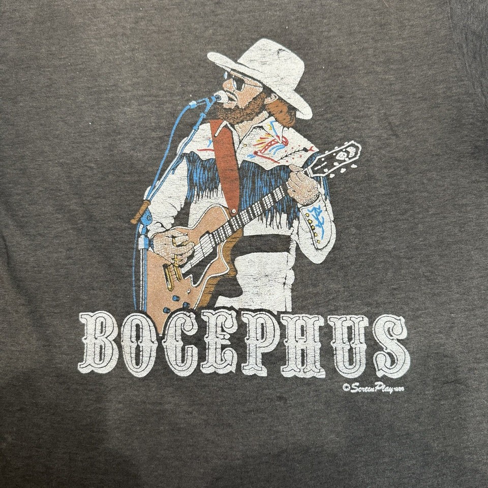 Vintage Bocephus 1986 Hank Williams Jr Shirt Size Large Screen Play ...