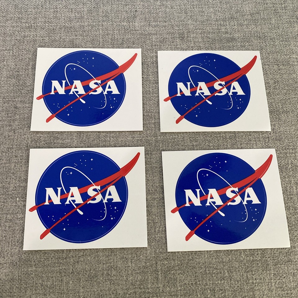 4 NASA 4.75" Wide Sticker Decal Space Meatball Stickers Lot | eBay