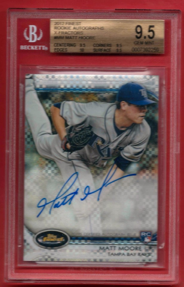 Matt Moore Autograph RC X-Frac /299 2012 Topps Finest #MM RC Auto BGS ...