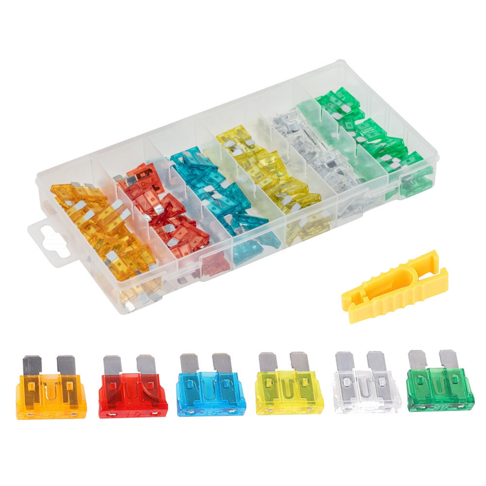 Standard Blade Fuses Assorted ATO Box Set Removal Puller Tool 5-30A Amp ...