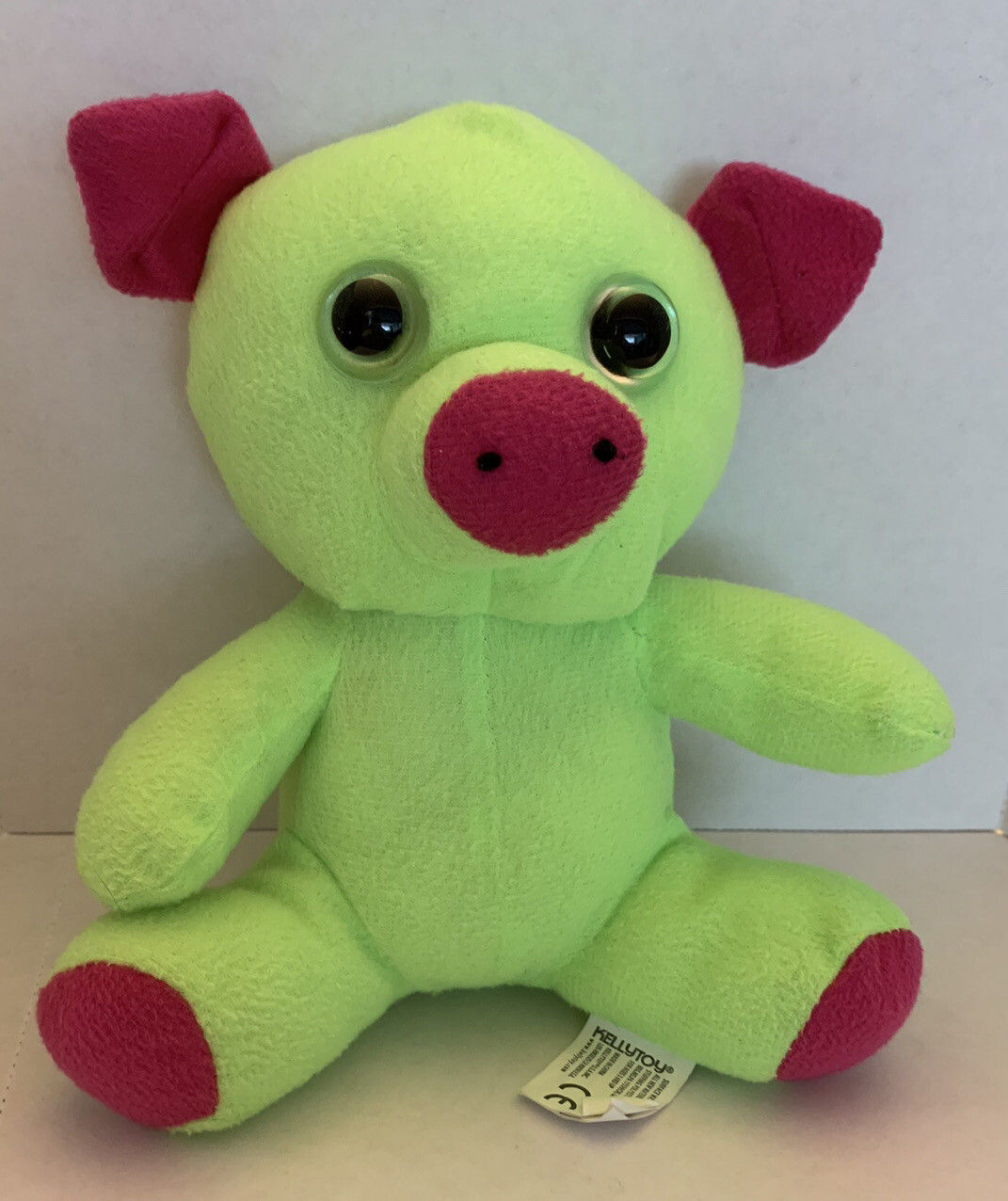 Kellytoy Animal Pals Pig Plush Pink Green 8” Kuddle Me Stuff Animal | eBay