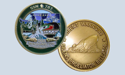 USS Washington SSN 787 Submarine Challenge Coin Silent Warriors ...
