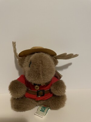 RCMP Bear Plush Royal Canadian Mounted Police 7" Brown Stuffed Bear New ...