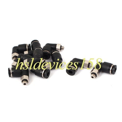 10Pcs 4mm To M5 L Shape Push in Pneumatic Quick Connect Tube Fitting ...