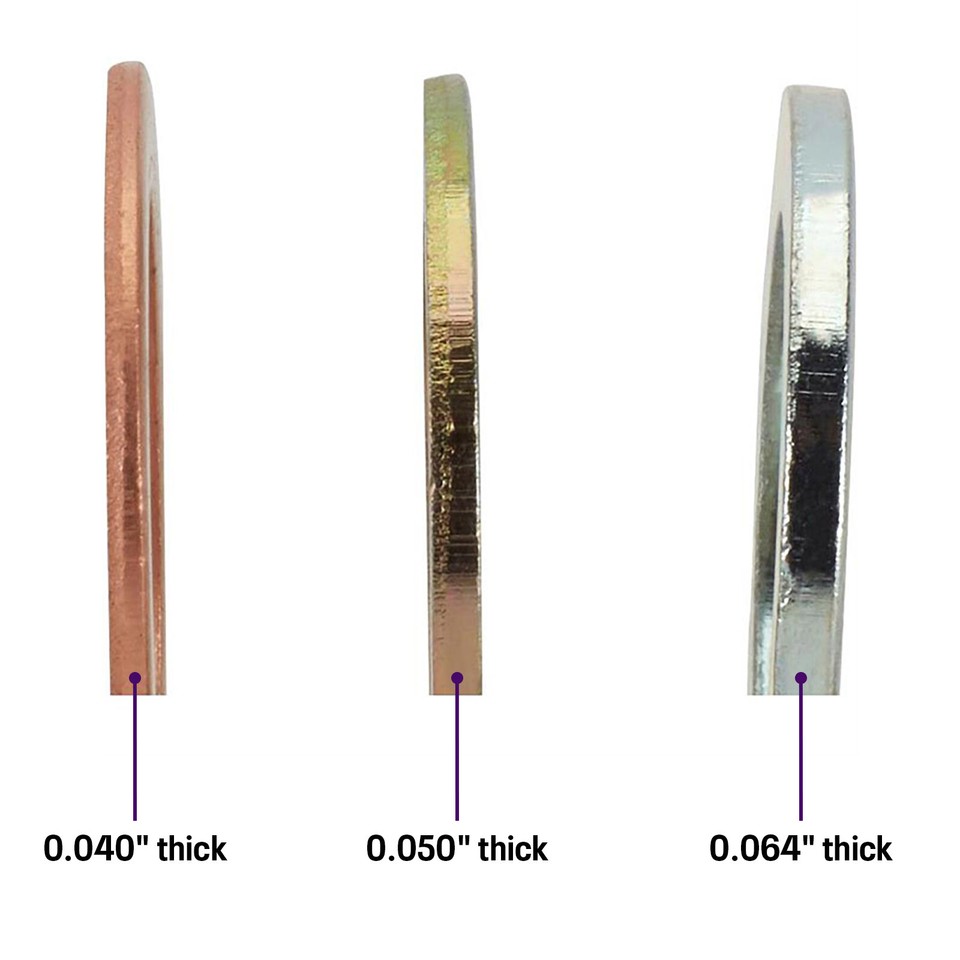 Speedway Spark Plug Indexing Washers, 14mm Flat Seat, 30 Pk, Copper ...