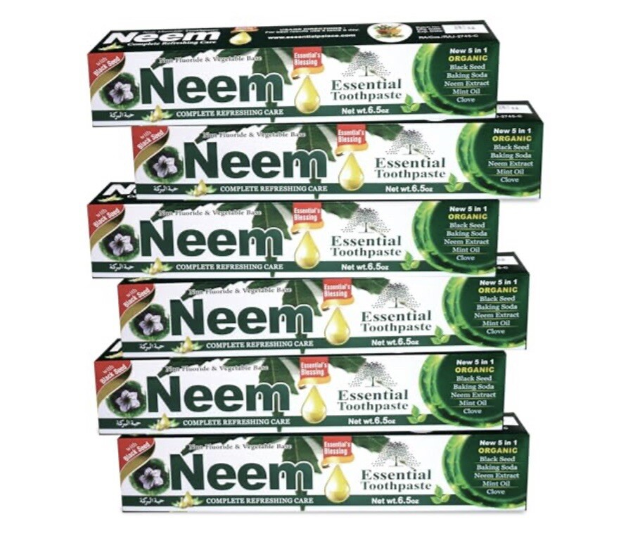 Neem Toothpaste 5 in 1 Fluoride Free & Vegetable Base- 6 Pack | eBay