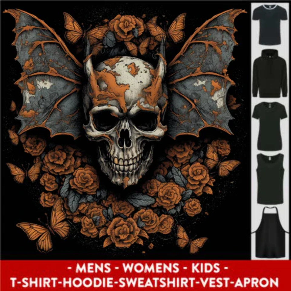 Demonic Bat Skull Satan Grim Reaper Demon Mens Womens Kids Unisex | eBay