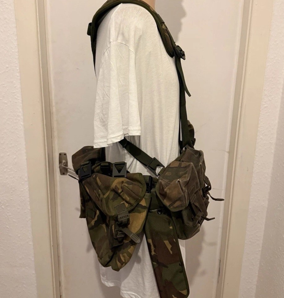 British Army DPM PLCE Webbing Set With Yoke, Belt and Pouches | eBay UK