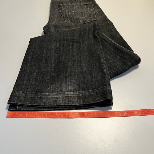 7FAM Dojo Jeans Size 28 Black Flare Diamond Rhinestone | eBay