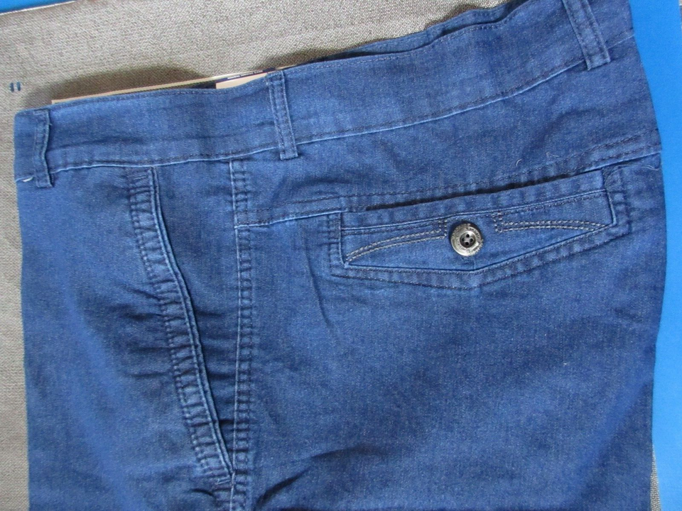 JettJeans3-Mens High Waste Straight Fit Stretch Blue Jeans 38W/30L | eBay