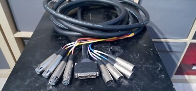DB25 | 4 Male XLR | 4 Female | 8-Ch Digital AES/EBU Snake Cable 16 | eBay