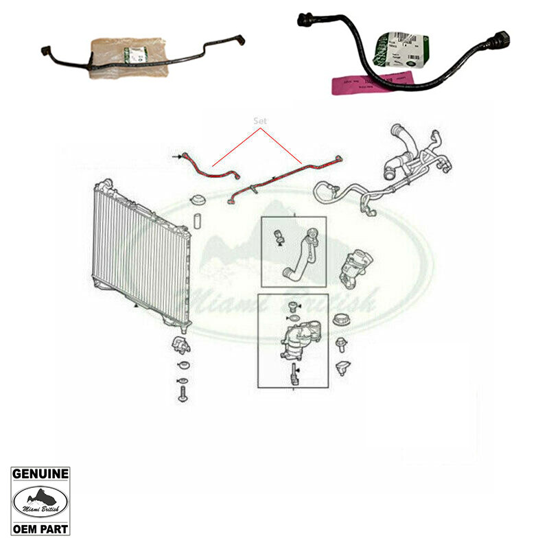 LAND ROVER RADIATOR WATER HOSE SET RR SPORT 14-19 RANGE 13-18 LR146301 ...