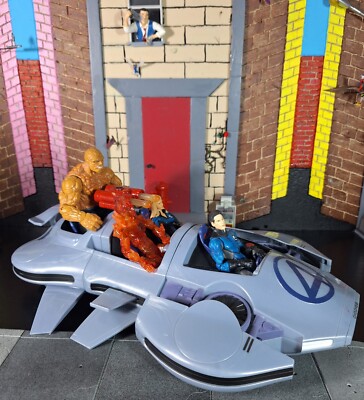 Marvel Legends Fantastic Four Movie Car Lot Human Torch Mr Fantastic ...