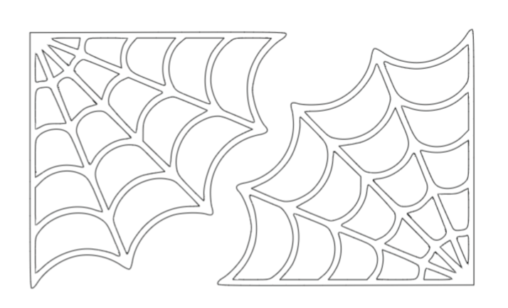 Vinyl Car Decal Sticker - Pair (2pc) Corner Spider Web Cobweb truck ...