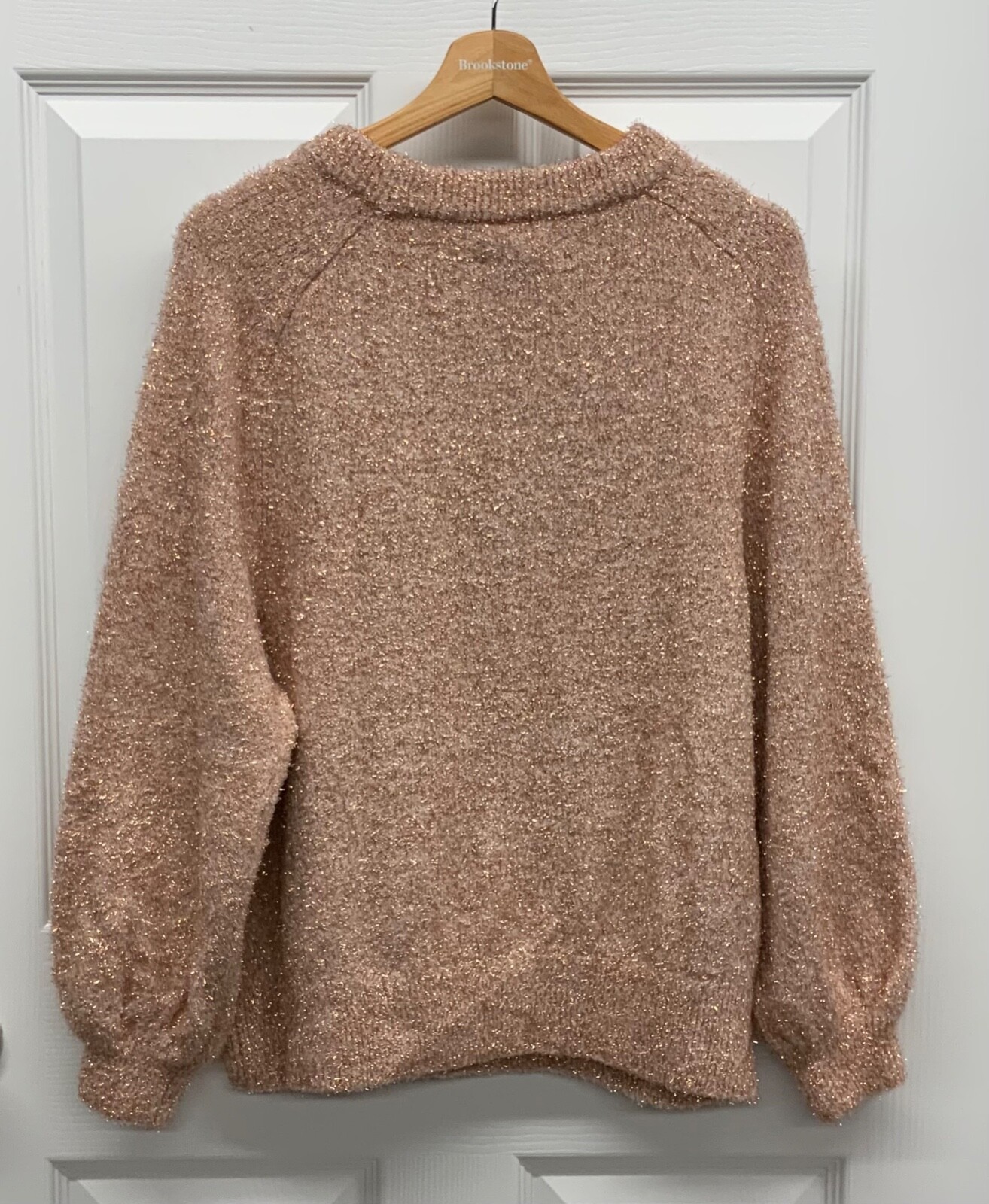 NWT Women’s Ann Taylor LOFT Pink Oatmeal Heather Shimmer Sweater ...