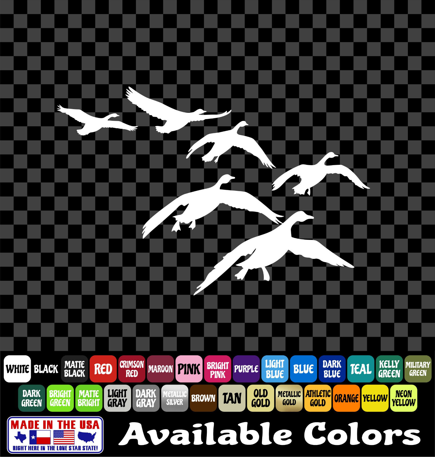 Geese Landing Sticker GOOSE Flock Waterfowl Hunting Ducks Cut Vinyl ...