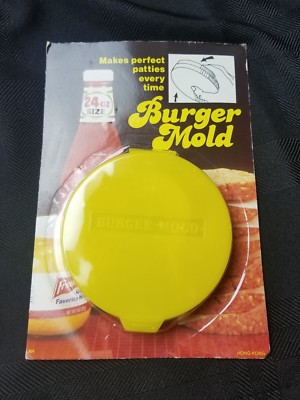 VINTAGE KITCHEN PLASTIC BURGER MOLD unused perfect hamburger maker | eBay