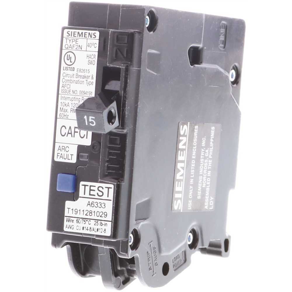 Siemens QA115AFCN 15 Amp 1-Pole QAF2N AFCI 10kA Breaker 804766906657 | eBay