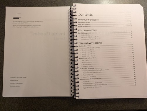 Geodes Level 1: Inside Geodes Teacher Guide by Great Minds (2018, Trade ...