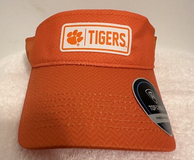 Clemson Tigers NCAA TOP OF THE WORLD ORANGE GOLF SUN VISOR HAT ADULT ...