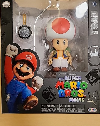 The Super Mario Bros. Movie Toad Figure with Frying Pan Accessory New ...