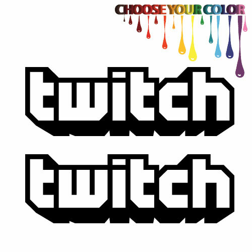 2 of 5" to 20" Twitch /A esports stream car bumper vinyl stickers ...