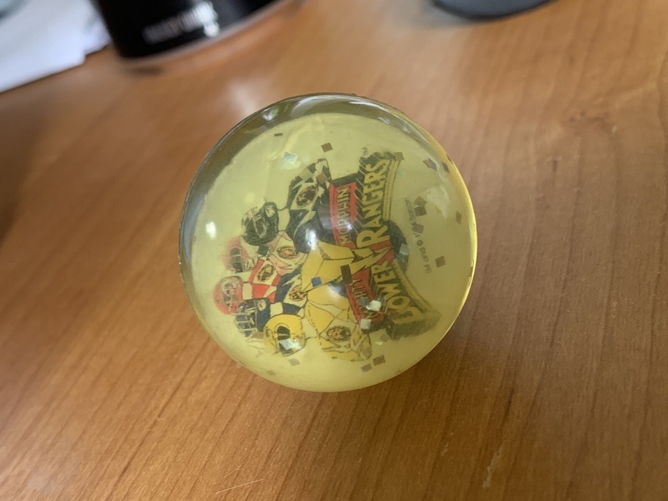 VINTAGE POWER RANGERS GALAXY BOUNCY BALL. Very Rare Vintage Collectable ...