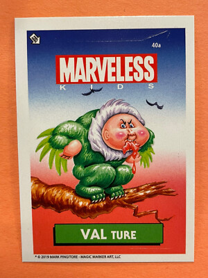 Val Ture 40a Sticker Card 2019 Marveless Kids Marvel GPK Parody ...