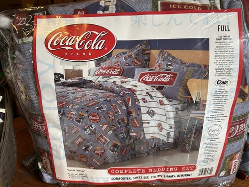 Vintage CocaCola Full Complete Bedding Set “Ice Cold Coca Cola” Never ...