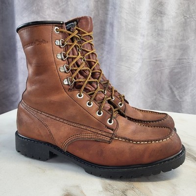 Vintage Wolverine Cognac Moc Toe Sport Hunting Boots Men's 9.5 D | eBay