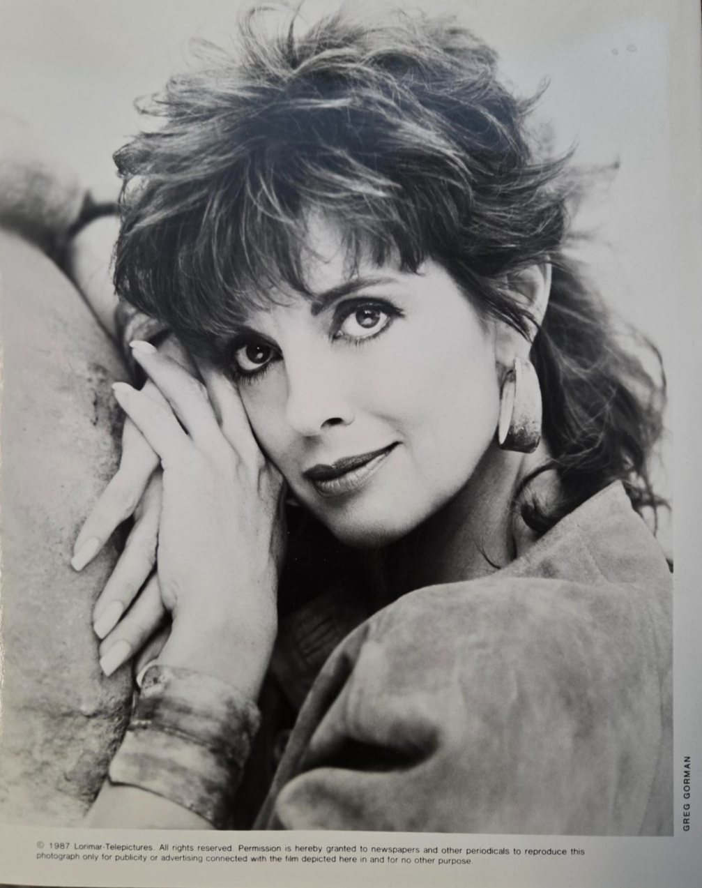 Vintage 1987 8x10 BW Press Photo Linda Gray as Sue Ellen Ewing Dallas ...