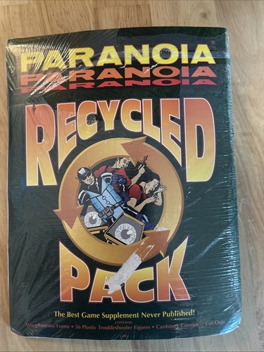 Paranoia recycled pack (West End Games) Rare | eBay