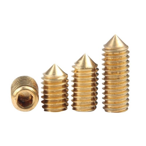 M3-M6 Metric Solid Brass Grub Screws Allen Hex Socket Set Screws with ...