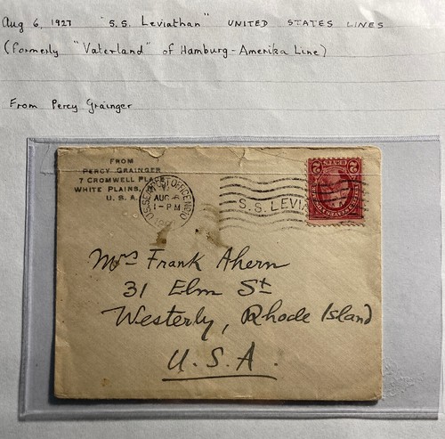 1927 Sea Post USA SS Leviathan Cover To Westerly Rhode Island | eBay