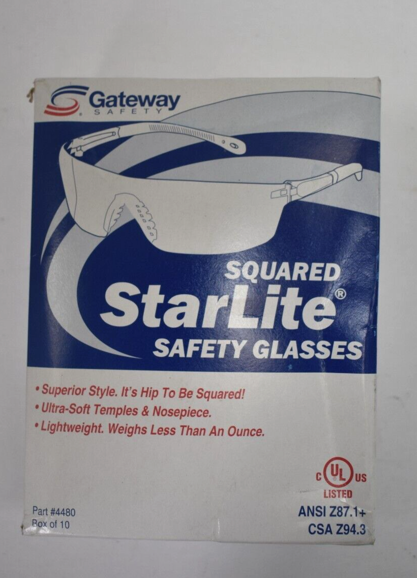 Lot of 10 Gateway Safety Squared StarLite Safety Glasses 4480 Clear ...