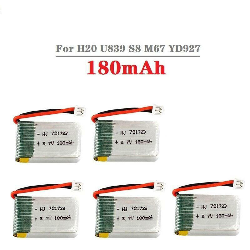 3.7v 180mah Lipo Battery with USB Charger for H20 Syma S8 M67 U839 RC ...