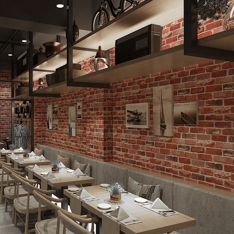 3D Red Brick Wallpaper HeavyWeight Textured Realistic Rustic Stone ...