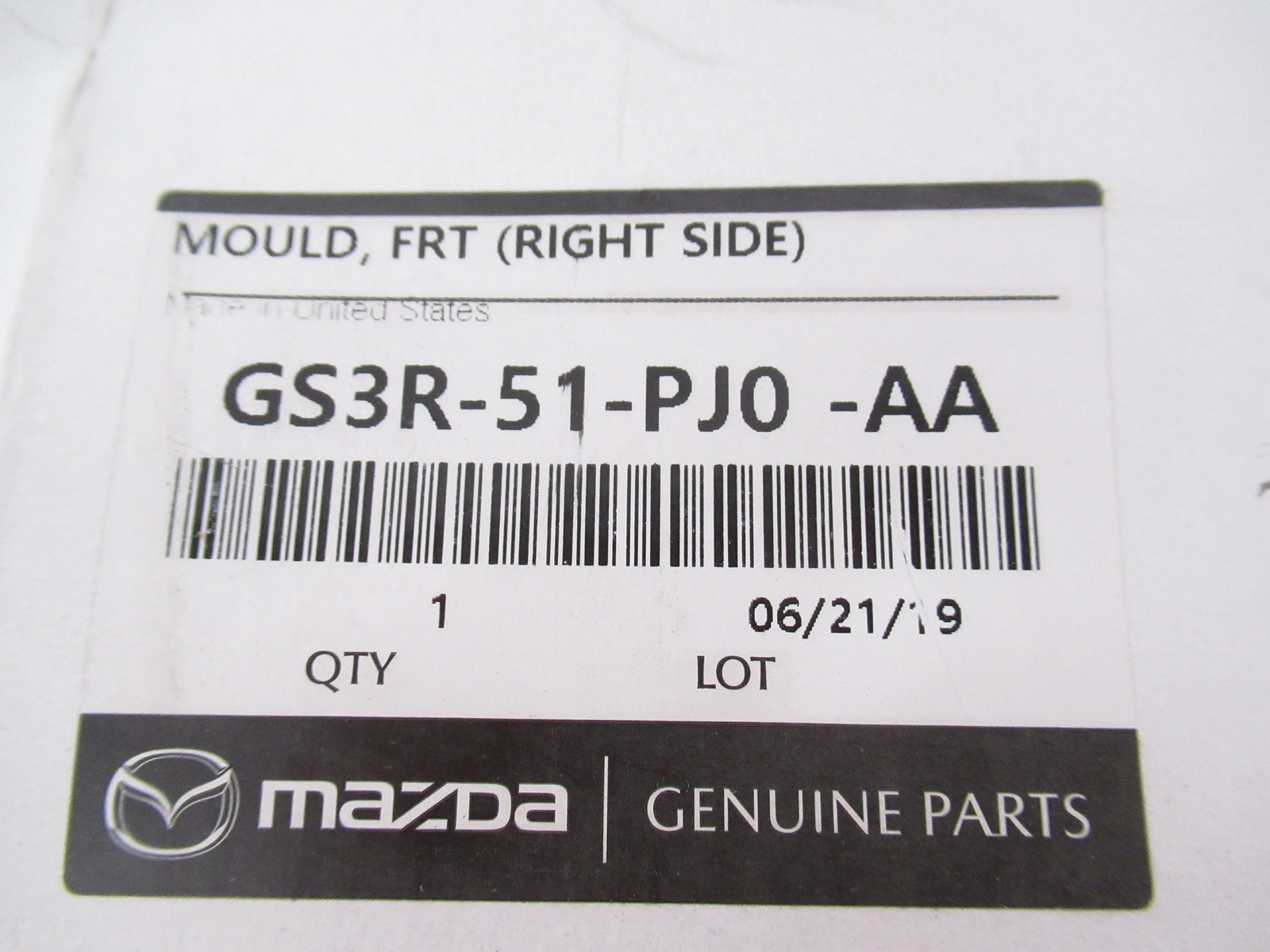 Genuine OEM Mazda GS3R-51-PJ0-AA Passenger Front Lower Molding Trim ...