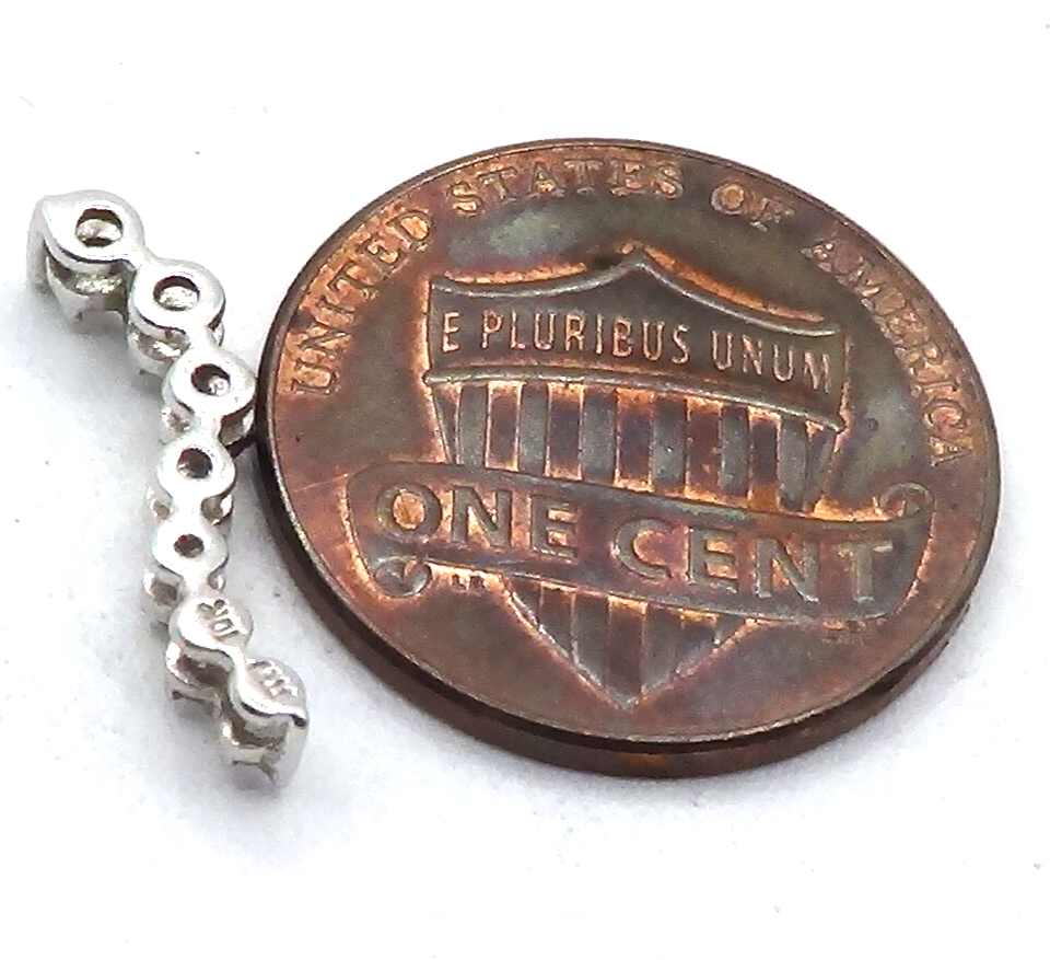 BEAUTIFUL SOLID 10K WHITE GOLD DIAMOND JOUNEY PENDANT JTW | eBay