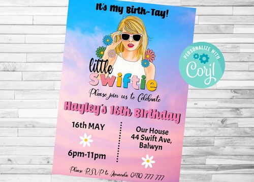 Taylor Swift Swifty Invite Invitation Download | eBay