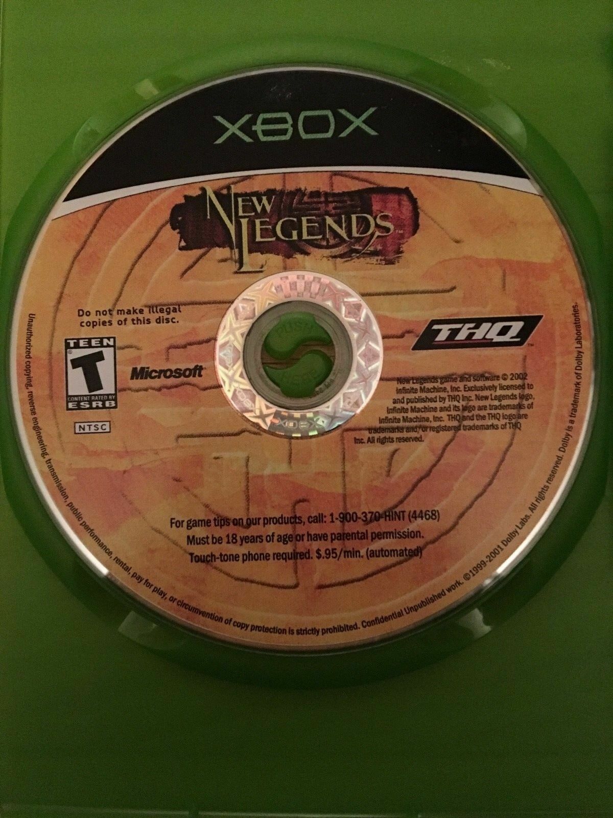 NEW LEGENDS - XBOX - GAME DISC ONLY - FREE S/H - (FF) | eBay